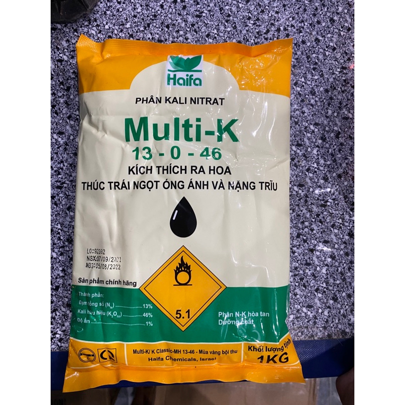 Phân bón lá Haifa Multi-K 13-0-46 KNO3 - 1kg