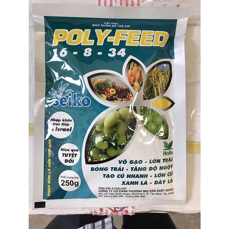 Phân bón NPK Haifa Poly-Feed 16-8-34 - 250g