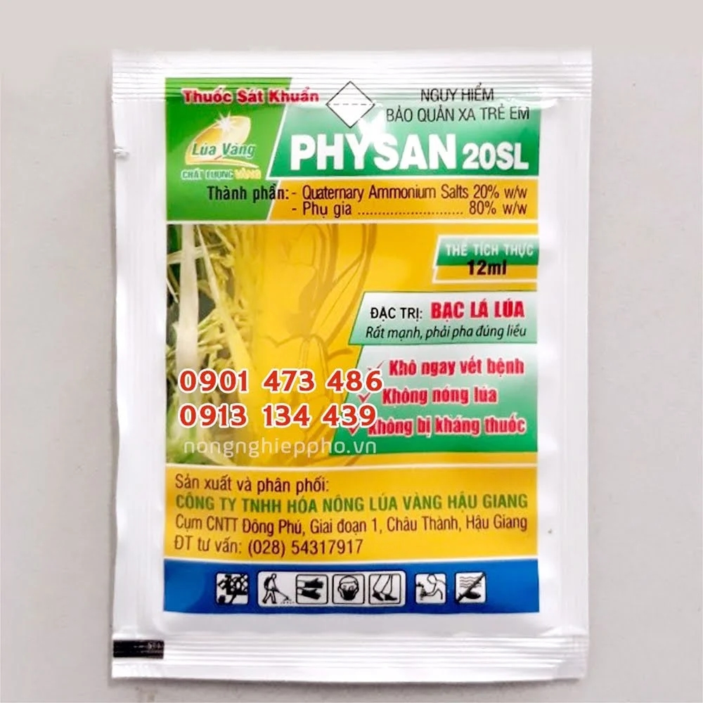 Thuốc sát khuẩn Physan 20SL trừ bệnh thối nhũn - Gói 12ml