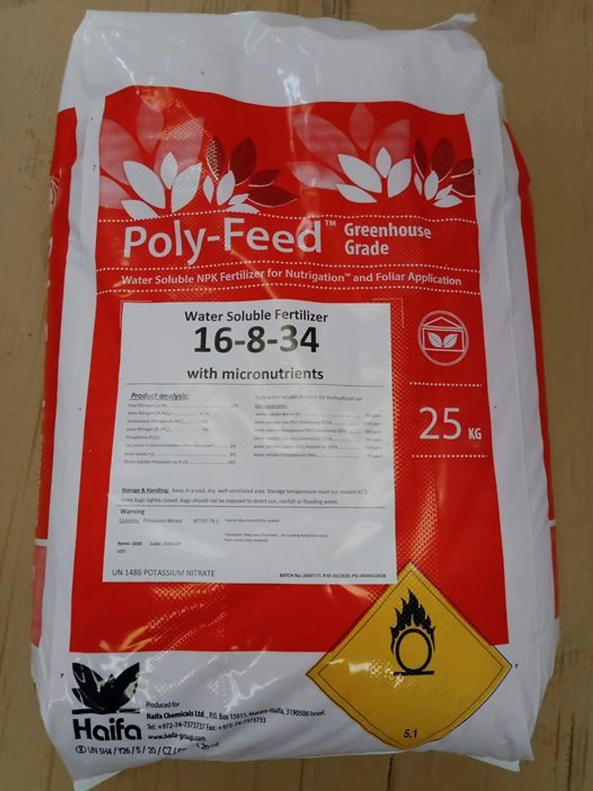 Phân bón NPK Haifa Poly-Feed 16-8-34 - 25kg
