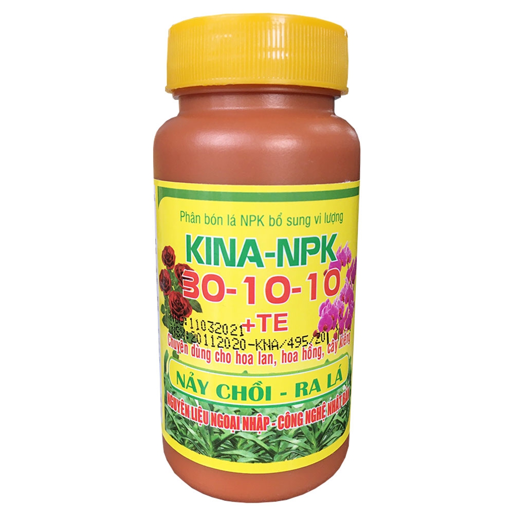 Phân bón lá cao cấp Kina - 50 30-10-10 + TE - Lọ 100g